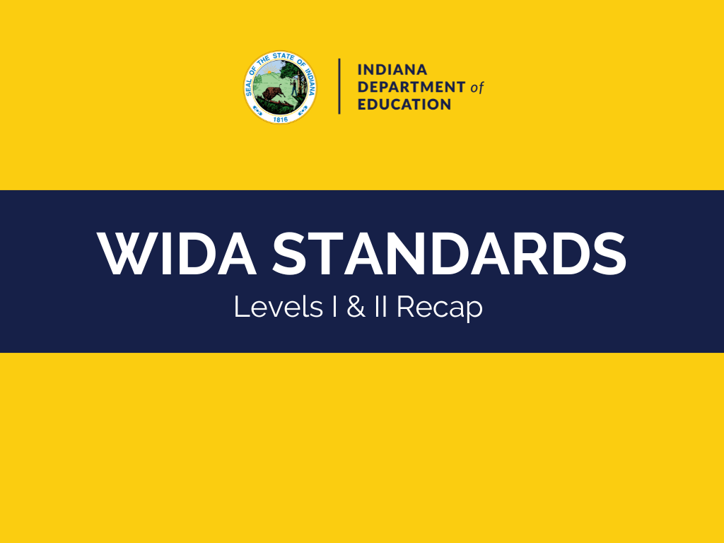 Learning Lab - WIDA Standards Rollout Levels I & II Recap PD Session