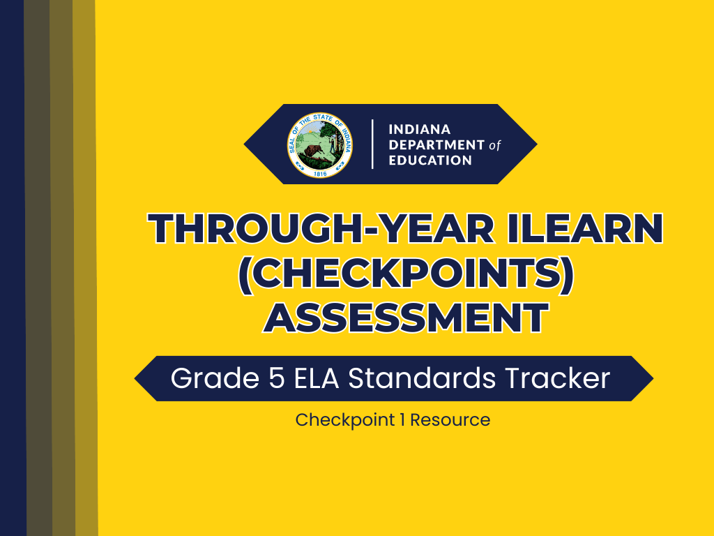 Learning Lab - Grade 5 Checkpoint 1 ELA Standards Tracker