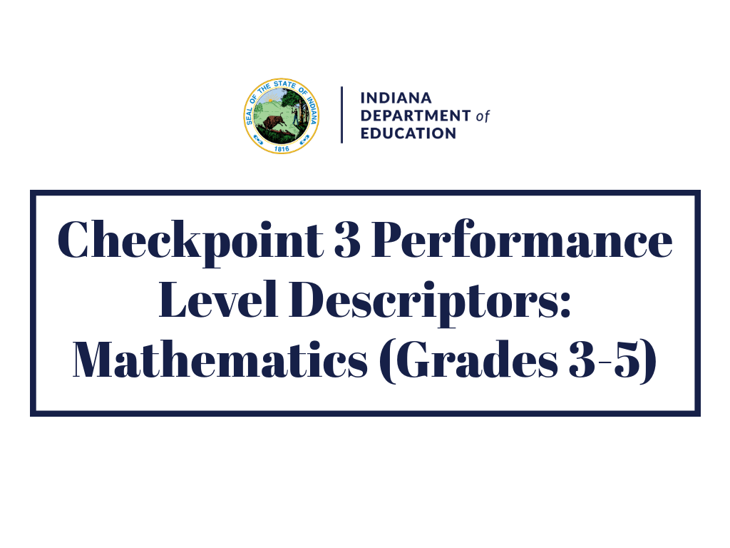 Learning Lab - Checkpoint 3 PLD Map: Math Grades 3-5