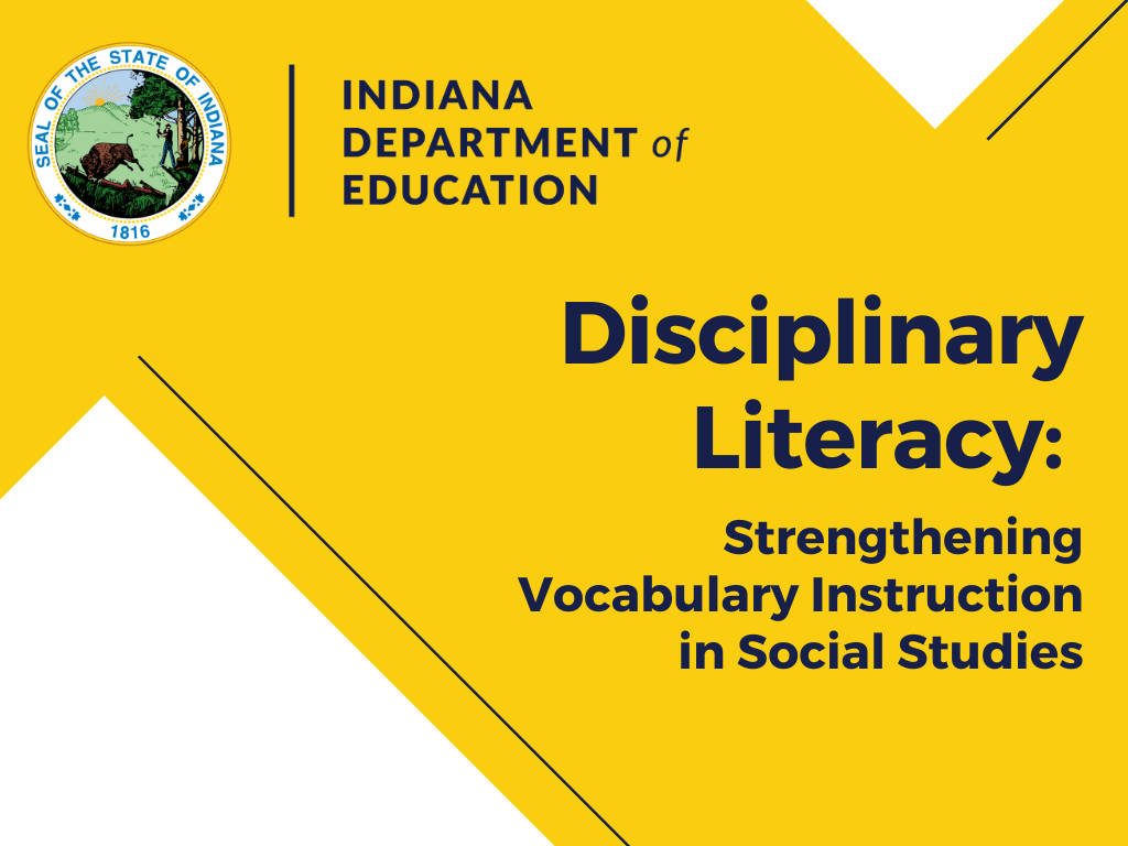 Learning Lab Disciplinary Literacy Strengthening Vocabulary