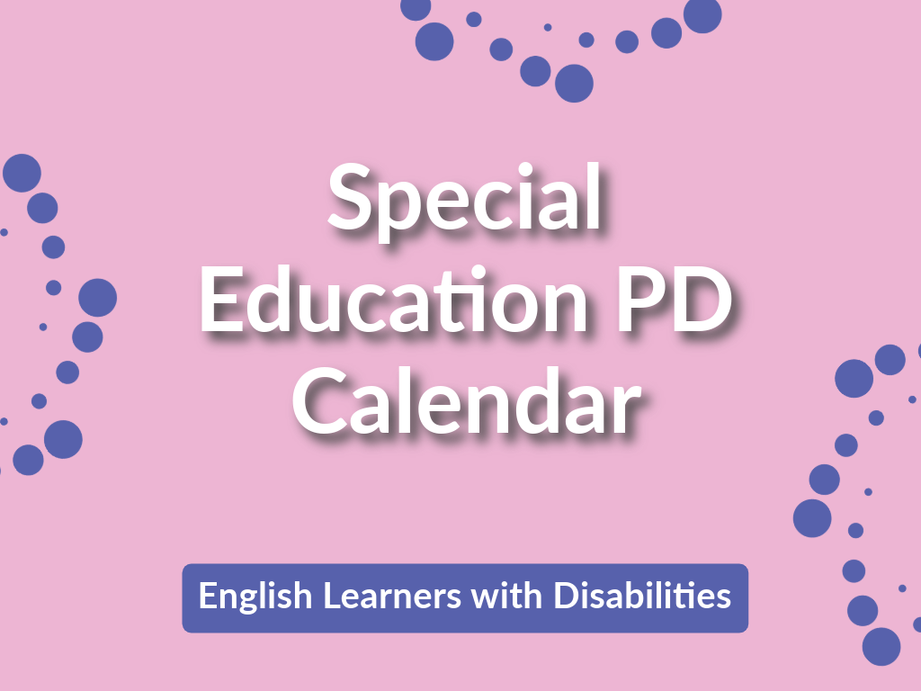 Learning Lab - Special Education PD Calendar