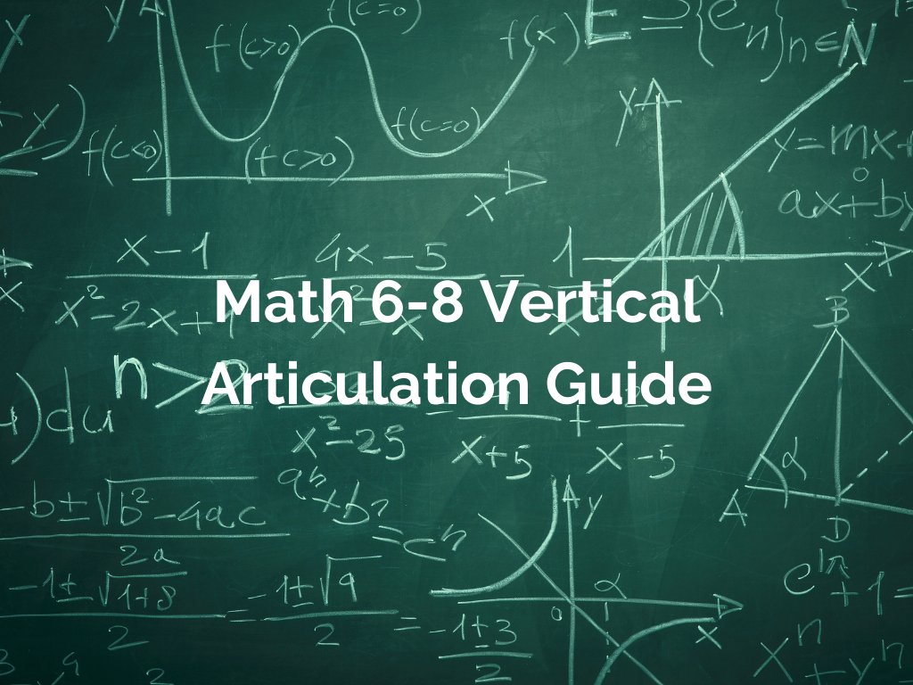 Learning Lab - Math 6-8 Vertical Articulation Guide