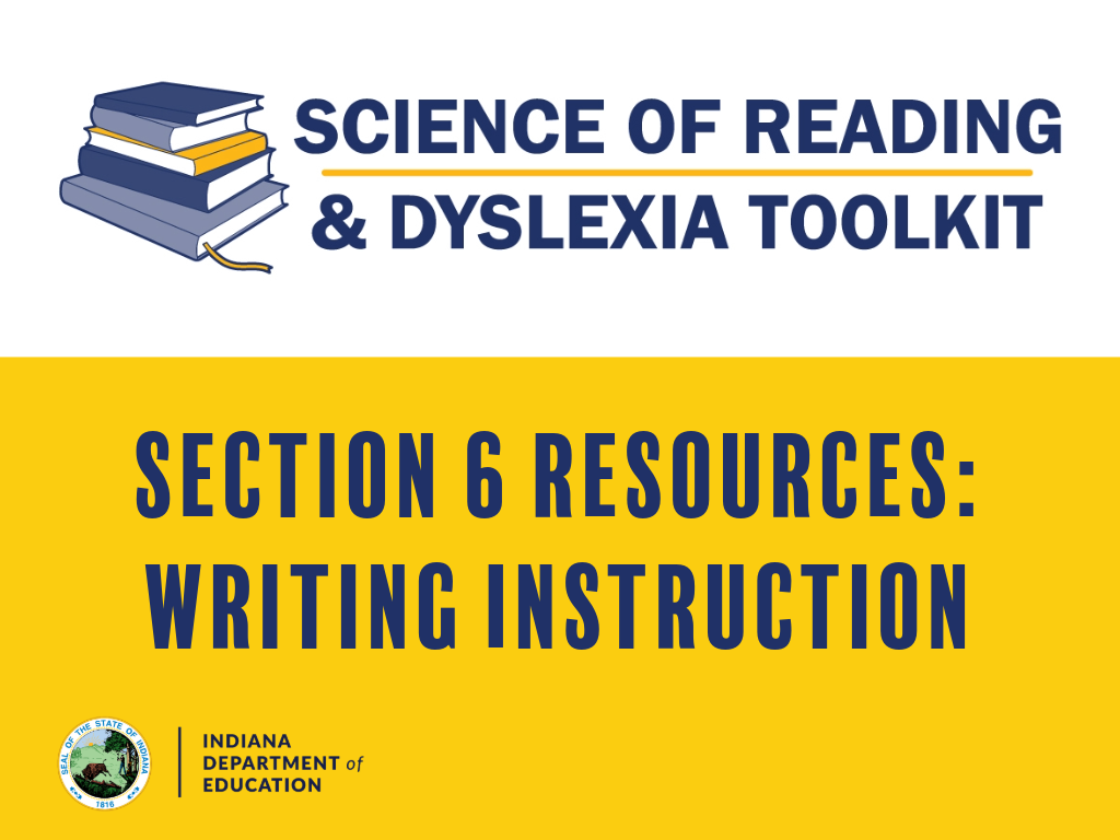 Learning Lab - Section 6 Resources: Writing Instruction