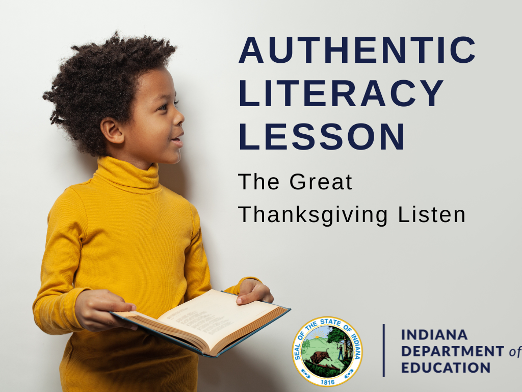 Learning Lab - Authentic Literacy Lesson: The Great Thanksgiving Listen