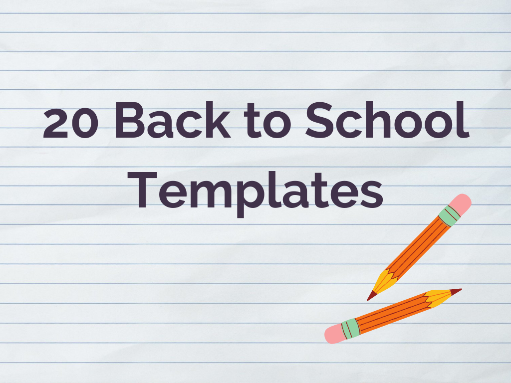 Learning Lab - 20 Back to School Templates