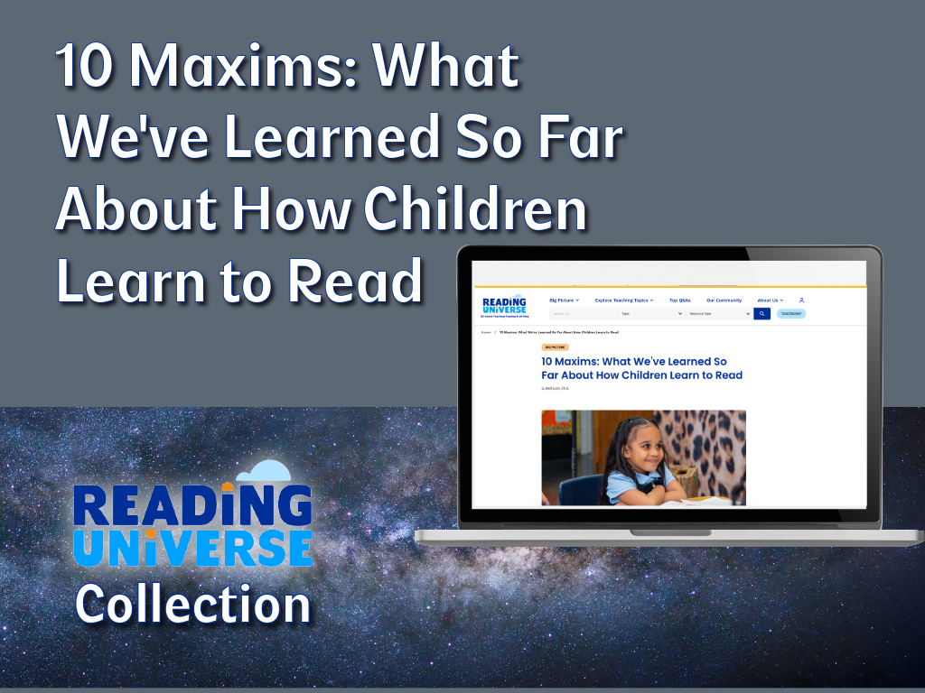 Learning Lab - 10 Maxims: What We've Learned So Far About How Children ...