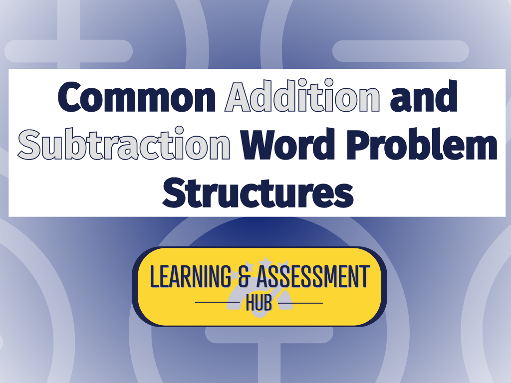 Learning Lab - Common Addition and Subtraction Word Problem Structures