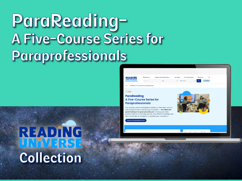 Learning Lab - ParaReading- A Five-Course Series for Paraprofessionals