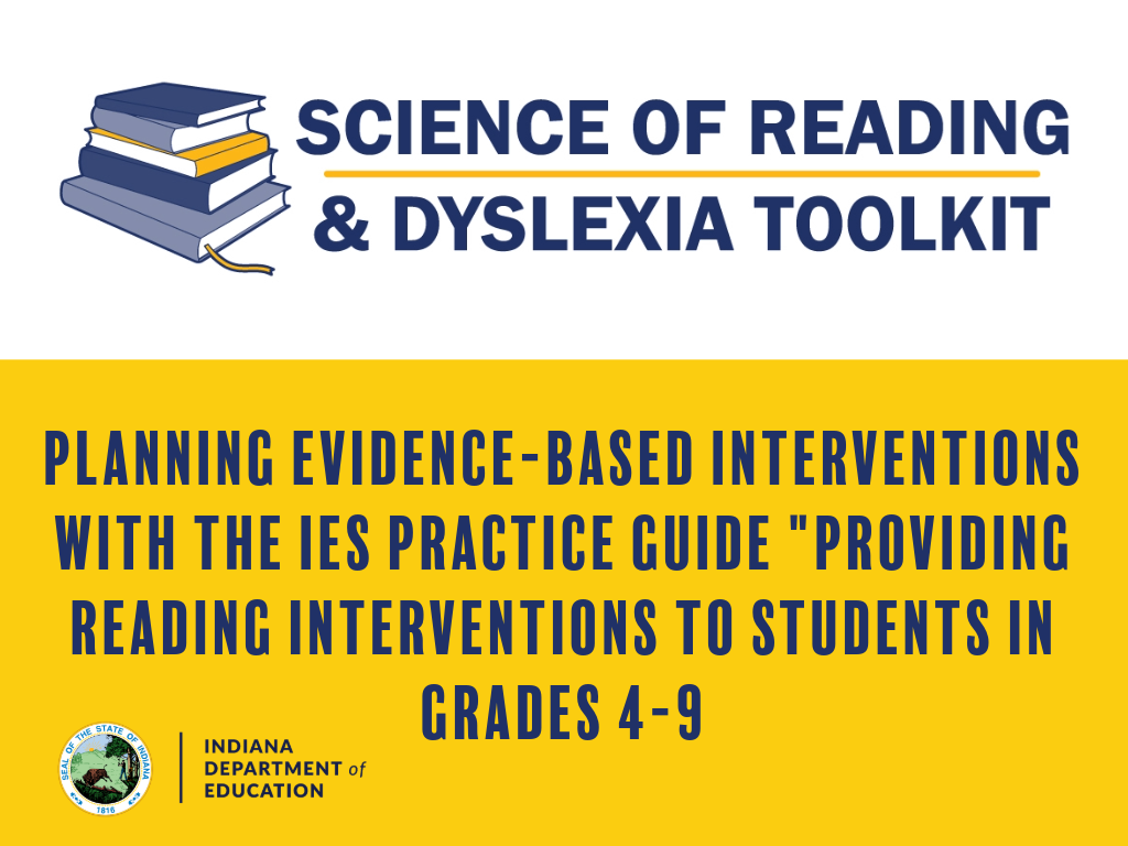 Learning Lab - Planning Evidence-Based Interventions with the IES Practice Guide "Providing ...