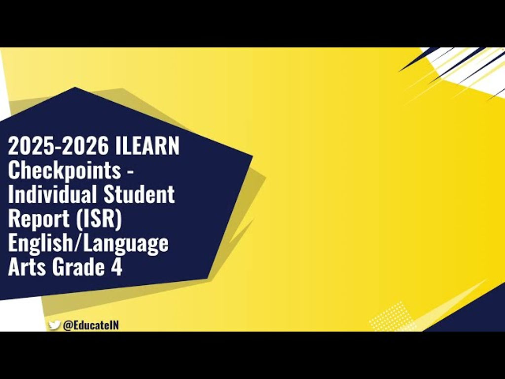 Learning Lab - 2025-2026 ILEARN Checkpoint ELA Grade 4 ISR Example