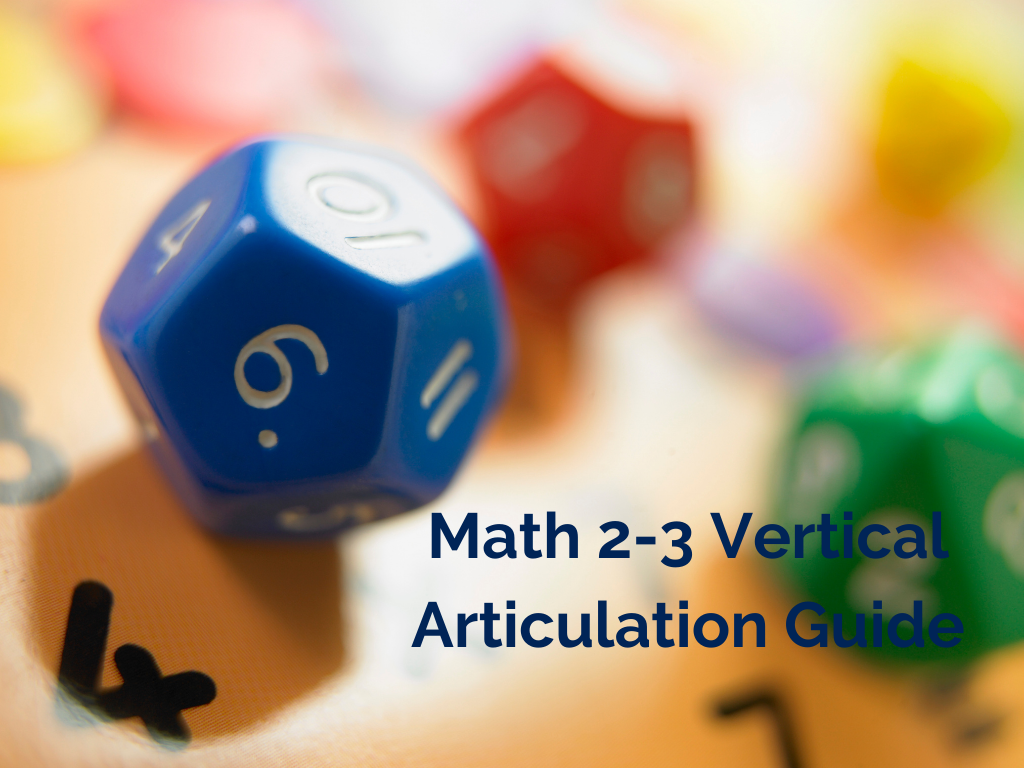 Learning Lab - Math 2-3 Vertical Articulation Guide