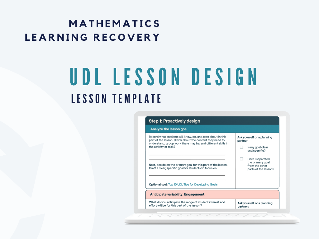 Learning Lab - UDL Lesson Design Template
