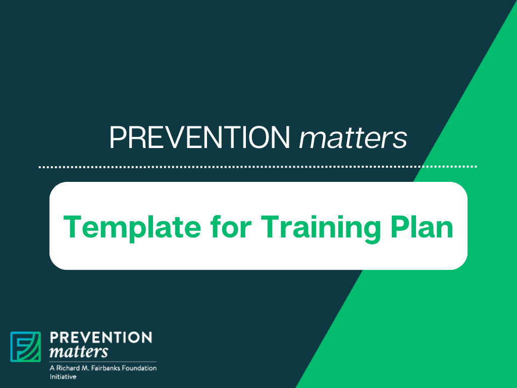 Learning Lab - Template for Training Plan