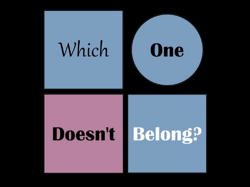 Learning Lab - Which One Doesn't Belong?